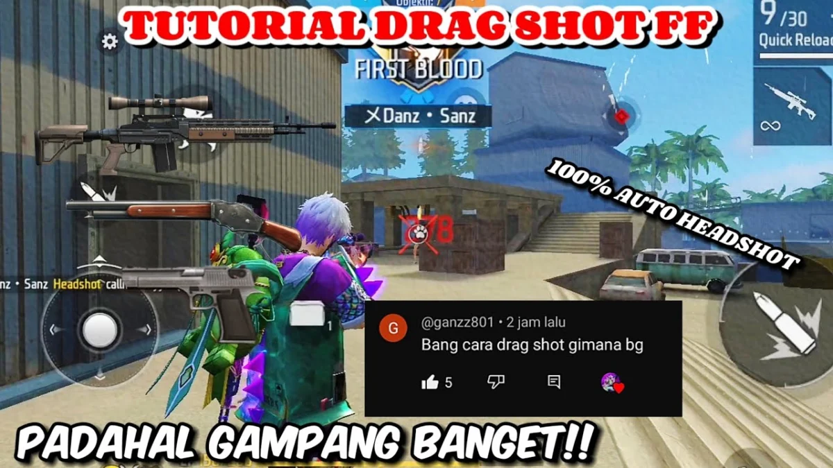 FF Drag Shot Setting 2026 Terbaru Bikin Aim Jadi Dewa